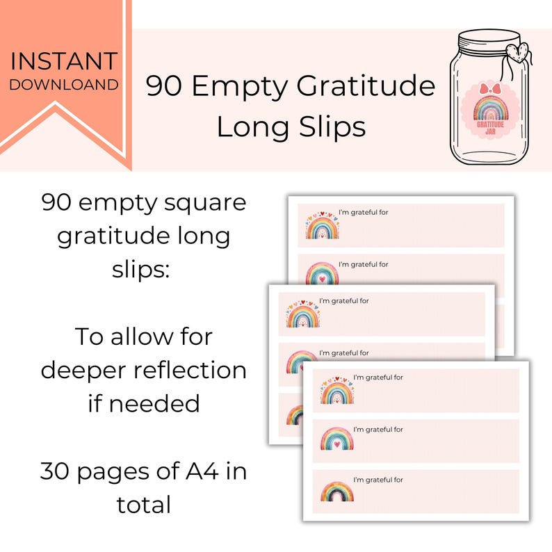 Printable Gratitude Jar Labels | Labels & Writing Paper | Instant ...