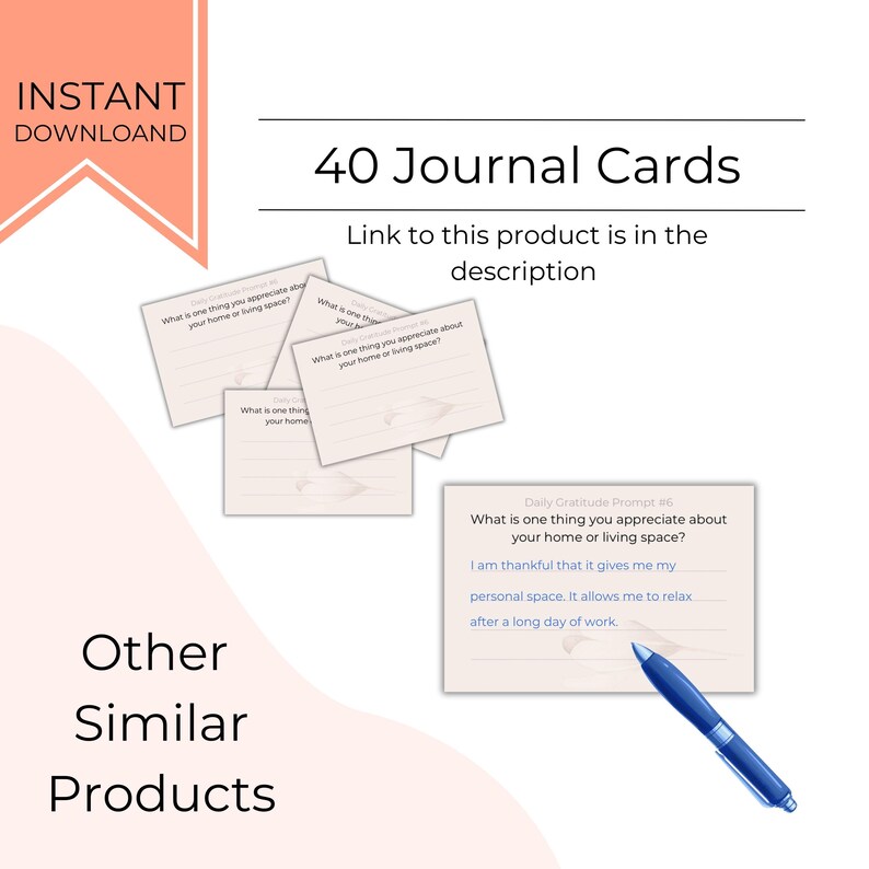 40 Gratitude Prompt Cards | Printable Gratitude Cards | Daily Gratitude ...