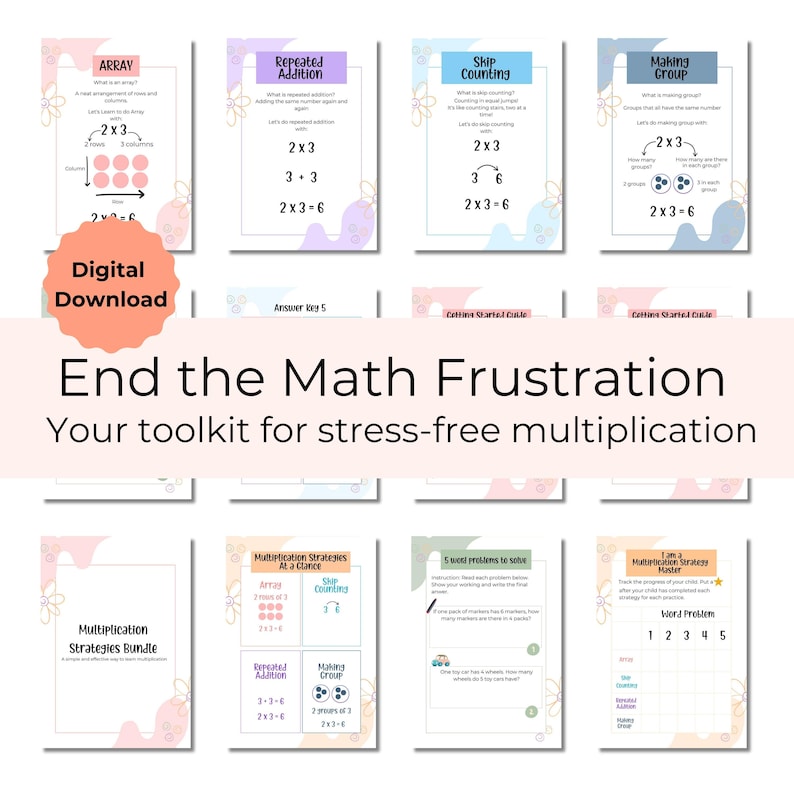 Multiplication Strategy Starter Kit | Homeschool Math Games ...