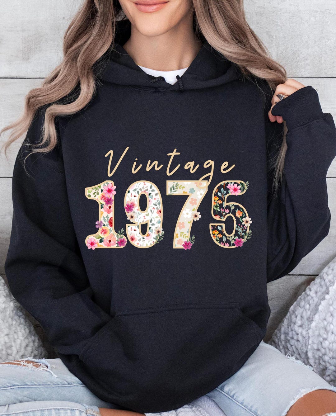 Vintage 1975 Sweatshirt, Retro Year Sweater, Birthday Gift, Classic ...