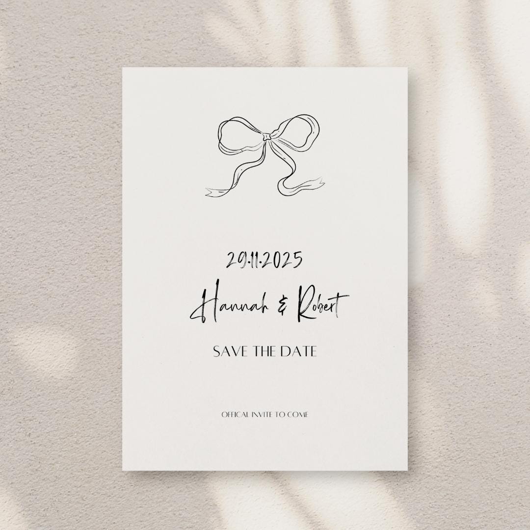 Hand Drawn Save the Date Template, Hand Written Invite, Custom Save the ...