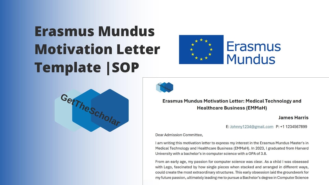 Erasmus Mundus Motivation Letter Template: Data Science, Healthcare ...