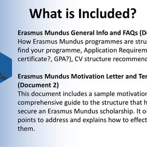 Erasmus Mundus Scholarship CV & Motivation Letter Template - Biological ...