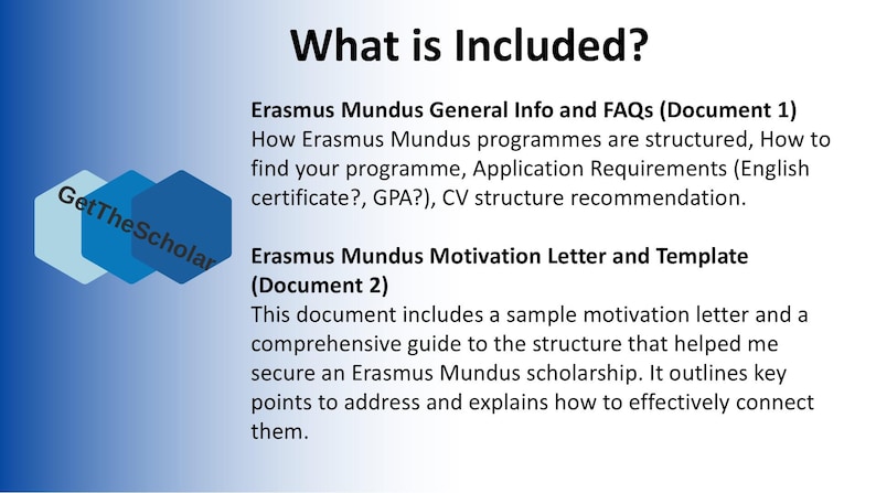 Erasmus Mundus Scholarship CV & Motivation Letter Template - Biological ...