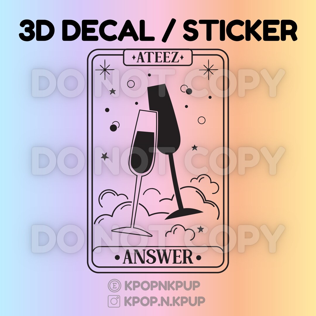 ATEEZ | ANSWER V2 Tarot 3D Decal / Sticker - Etsy