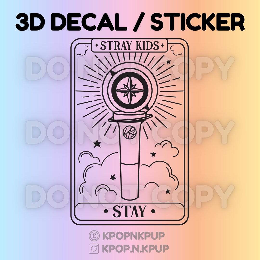 STRAY KIDS | STAY Lightstick Tarot 3D Decal / Sticker - Etsy