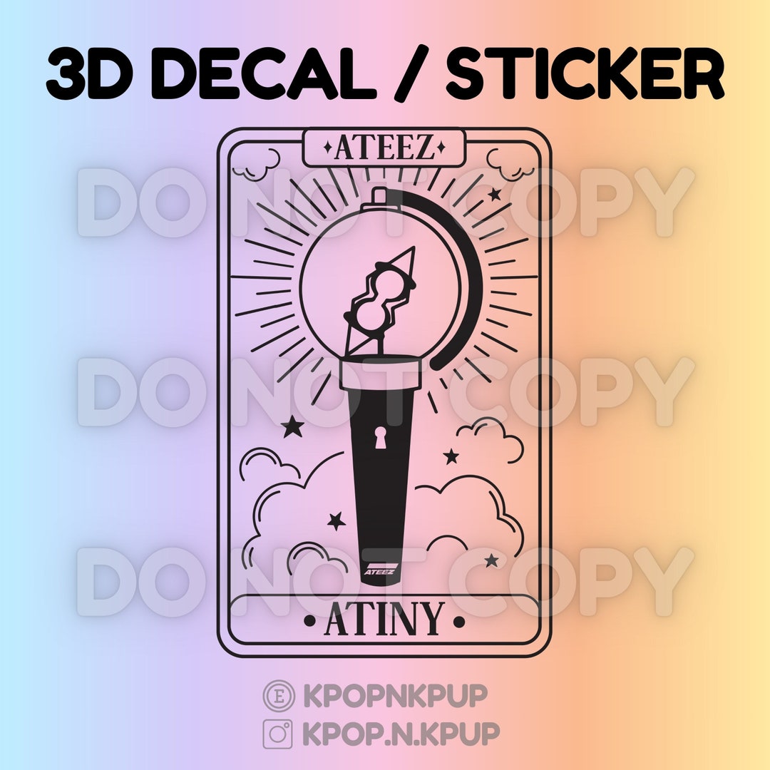 ATEEZ | ATINY Lightstick Tarot 3D Decal / Sticker - Etsy