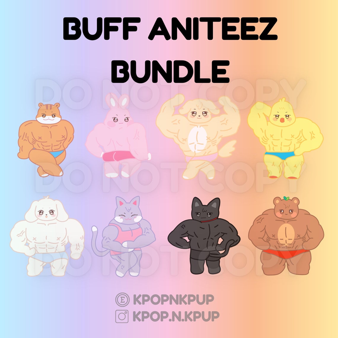 ATEEZ | BUFF ANITEEZ 3D Decal / Sticker Bundle Set - Etsy