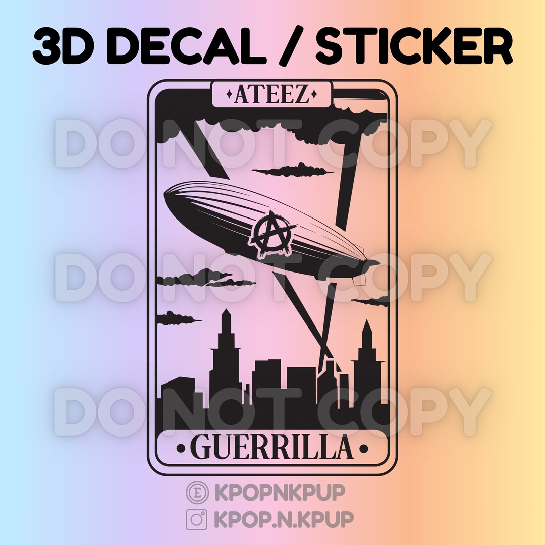 ATEEZ | GUERILLA Tarot 3D Decal / Sticker - Etsy
