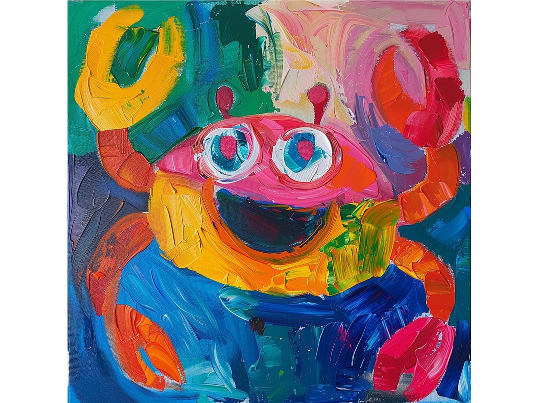 Cute Smiling Crab Clipart, Undersea Graphic, Sea Nursery - Etsy