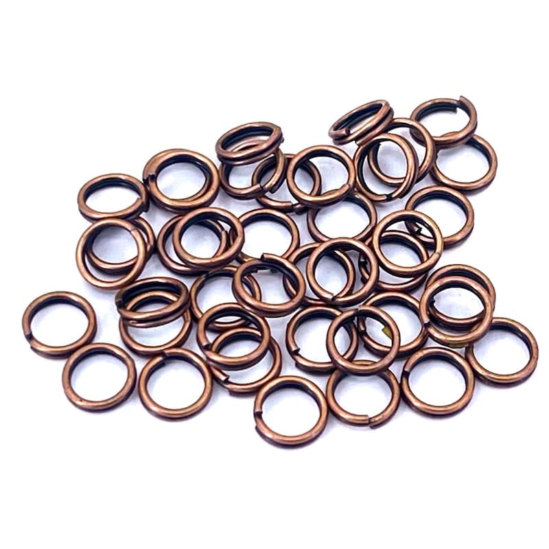 Copper Double Split Rings - Etsy