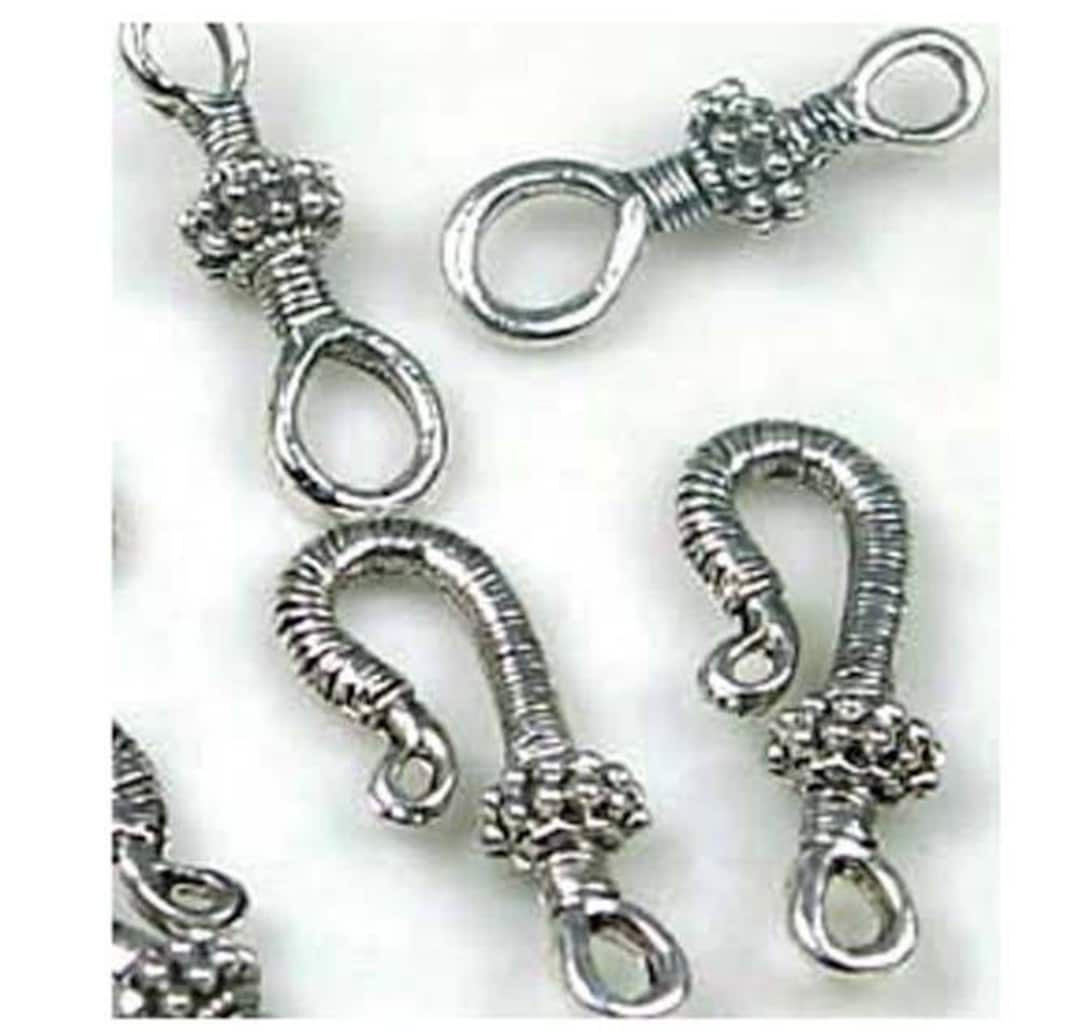 16 Pc / 8 Pair Antiqued Silver Pewter Hook Clasps - Lead-free (P071) - Etsy