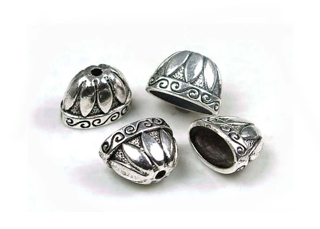Bulk Large Antique Silver Pewter End Caps Cone Focal Beads Tribal ...