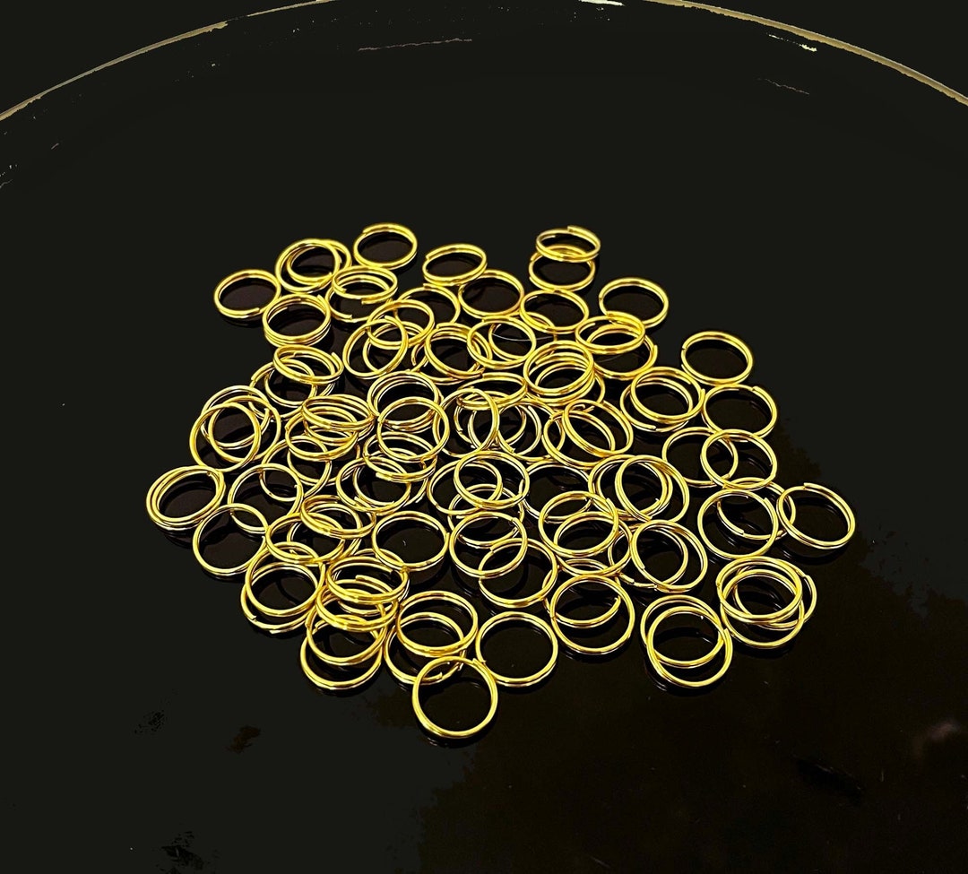 100, 500 or 1,000 Bulk 10mm Gold Plated Split Jump Rings Double Loops ...