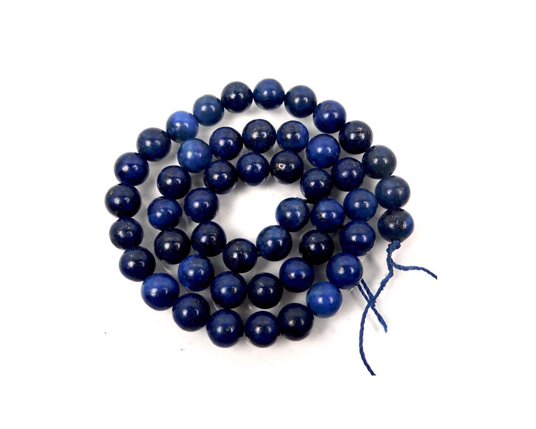 8mm Natural Indigo Lapis Lazuli Round Beads Full Strand (e7715) - Etsy