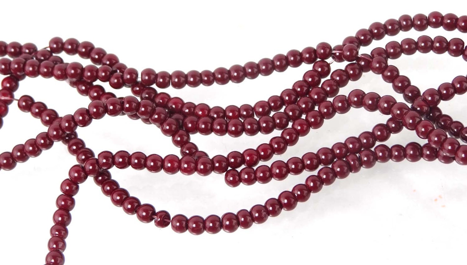 4mm Maroon / Amaranth 100 Czech Glass Round Beads e8043 | Etsy