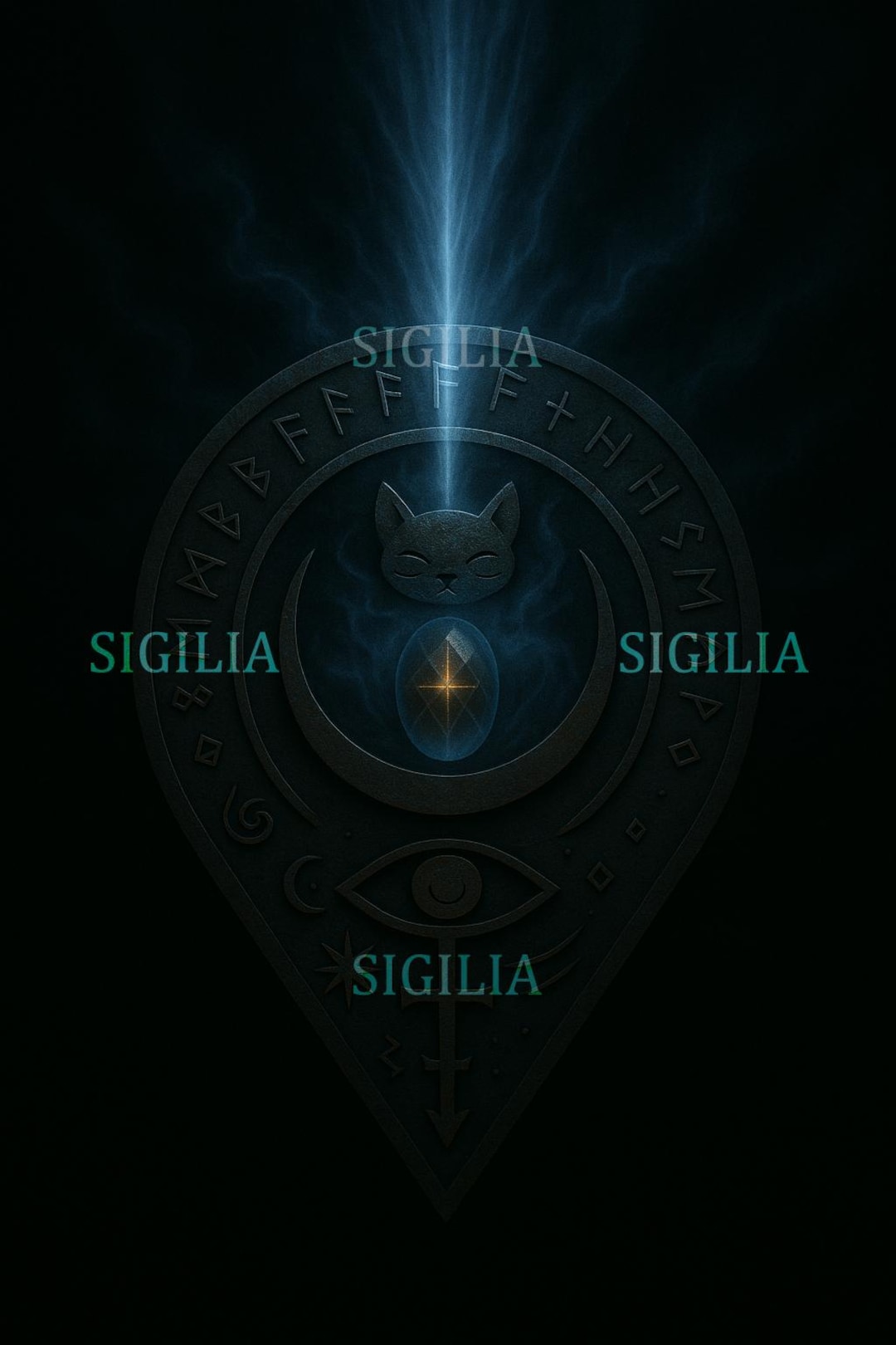 Seal of Nocturnal Guardian – Digital Sigil for Dream Protection & Night ...