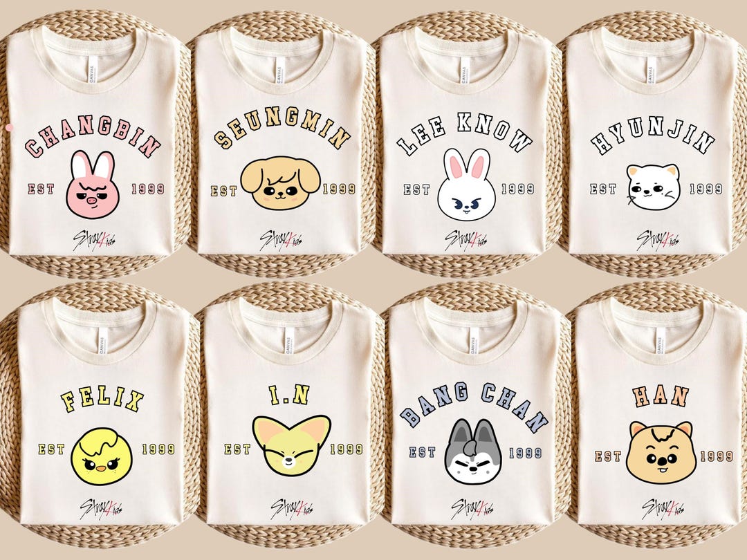 Skzoo Characters Shirt, Stray Kids Members Chibi Shirt, Stray Kids ...