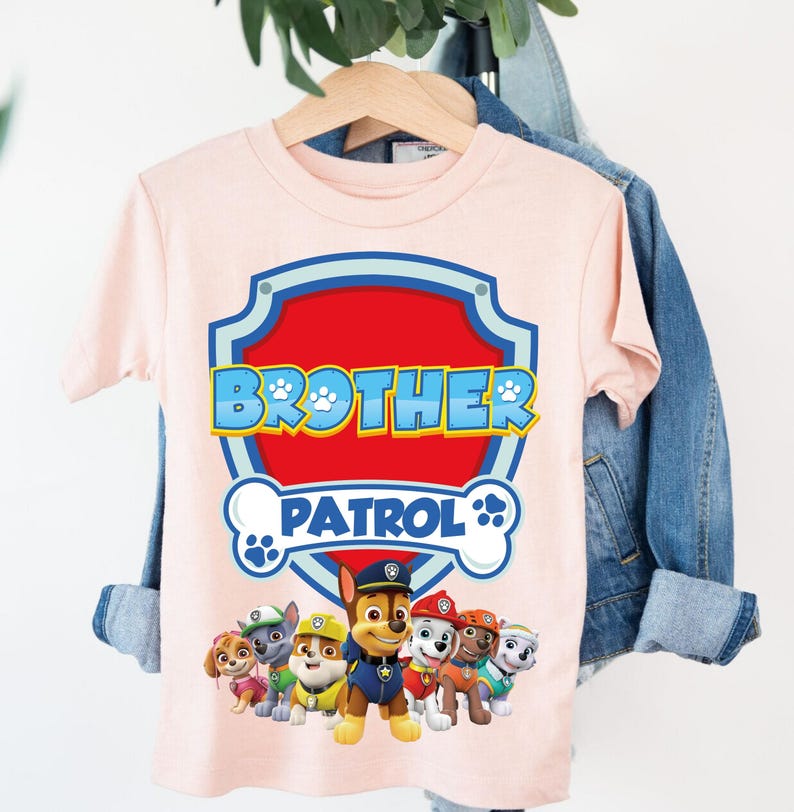 Patrol Birthday, Family Patrol Shirt, Paw Birthday Party, Cartoon Shirt ...