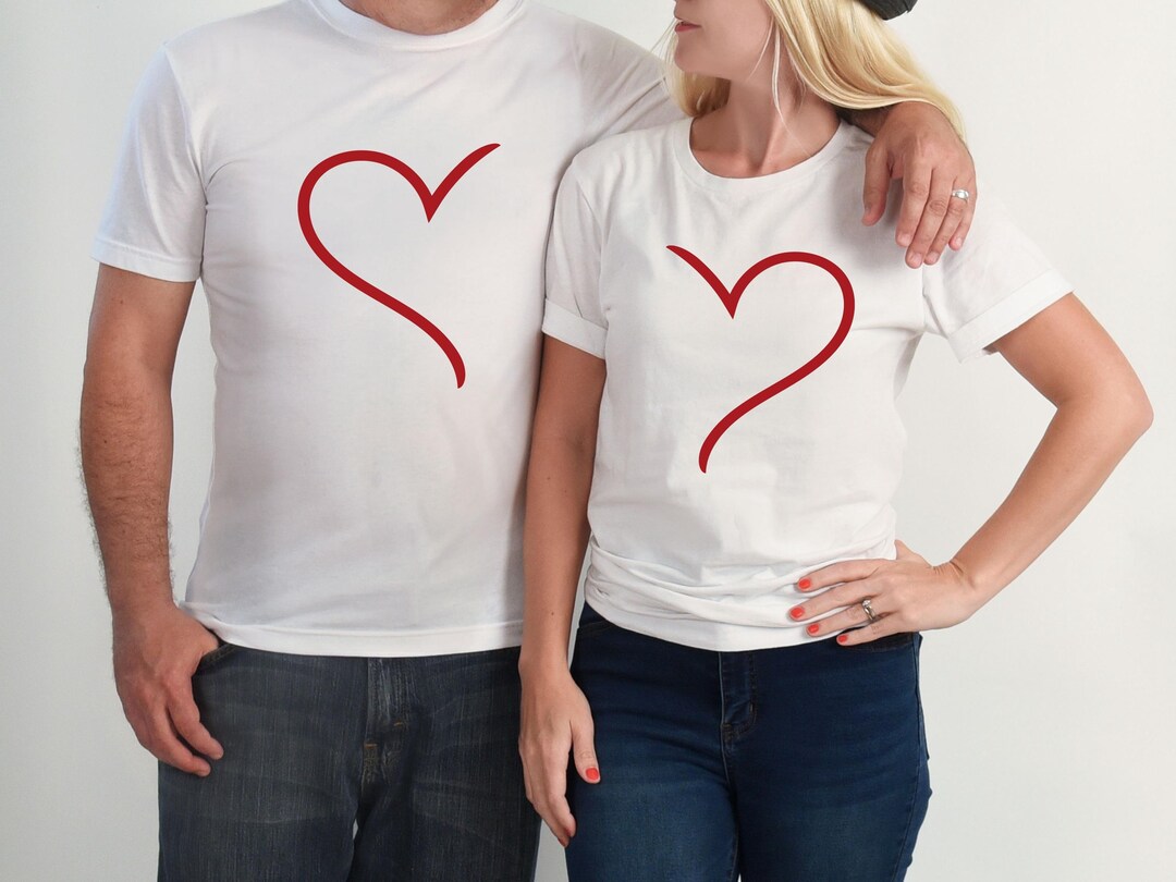 Heart Line Shirt, Half Heart Shirt, Her Half Shirt,his Half Shirt ...