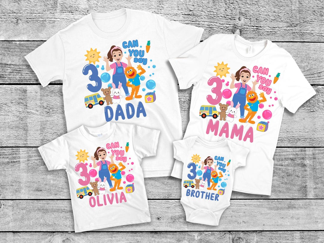 Ms. Rachel Birthday Shirt, Can You Say Custom Family Matching Birthday ...