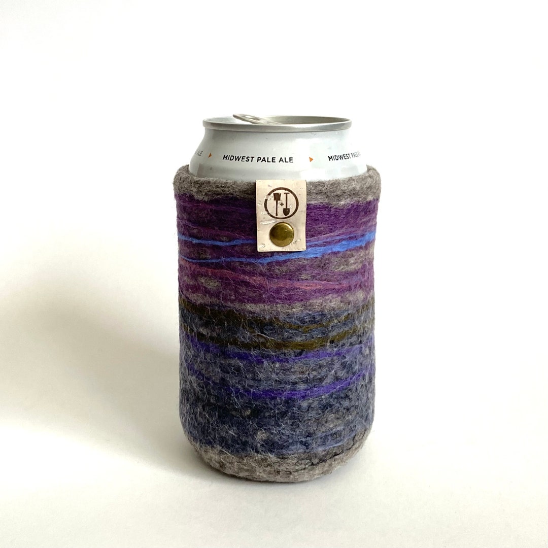 Gift for Her, Felt Can Coolers, 7th Anniversary Wool Gift, Sustainably ...