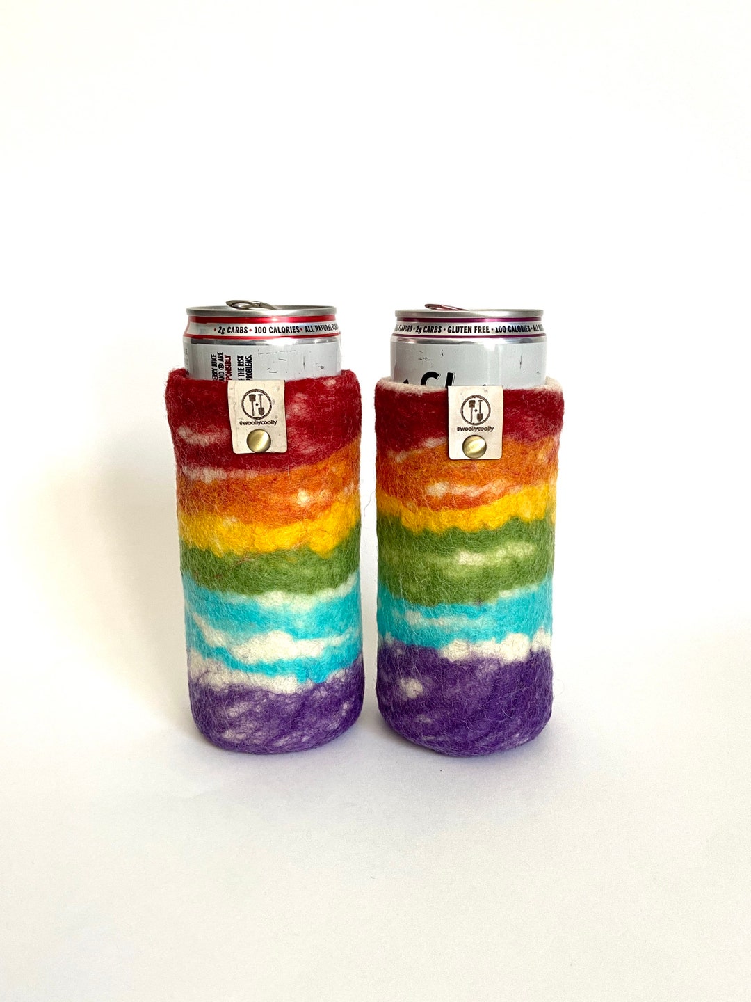 Pride Gifts, Rainbow Silm Can Cover, 7th Anniversary Wool Gift for ...