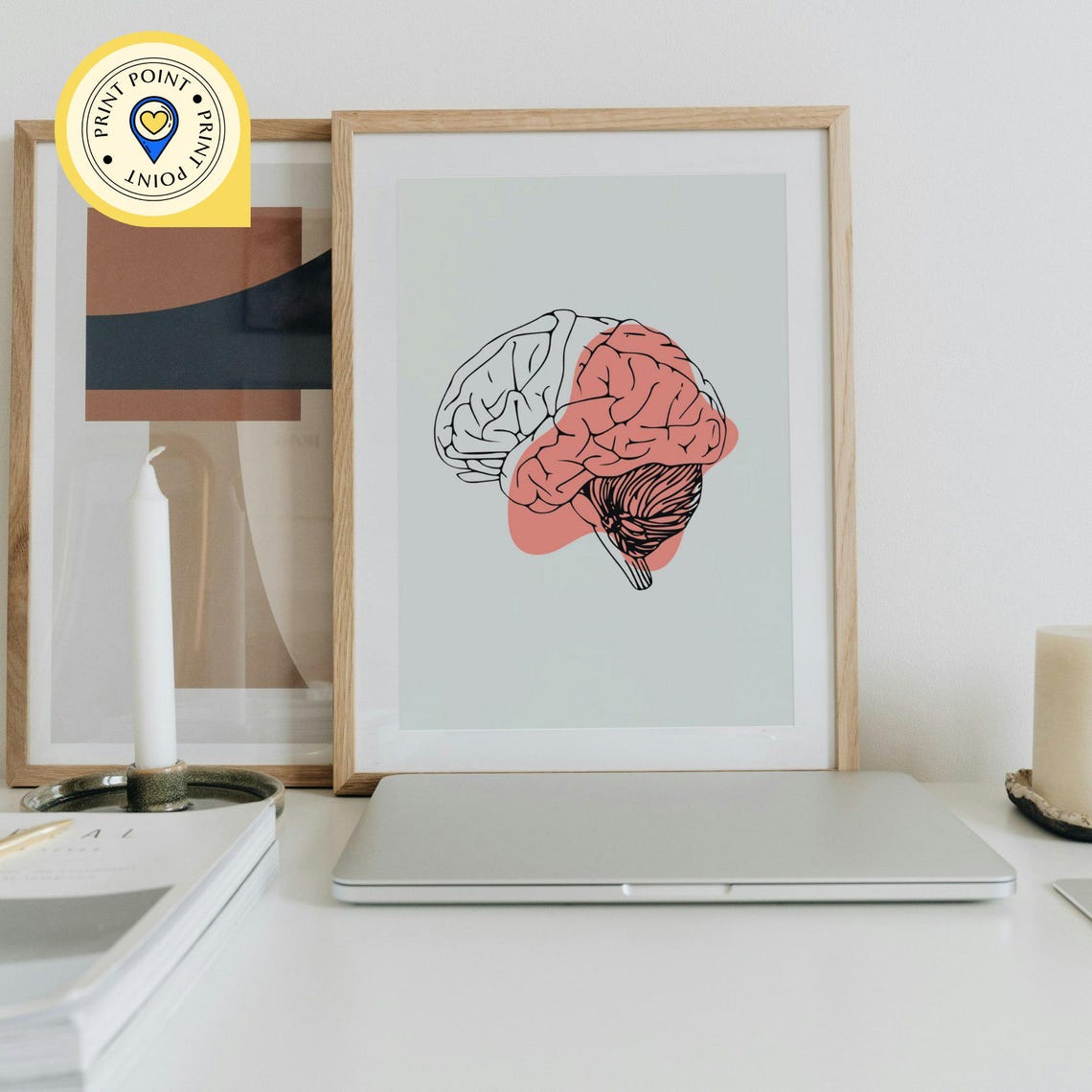 Brain Wall Art, Printable Brain, Neurology, Human Anatomy, Psychiatrist ...