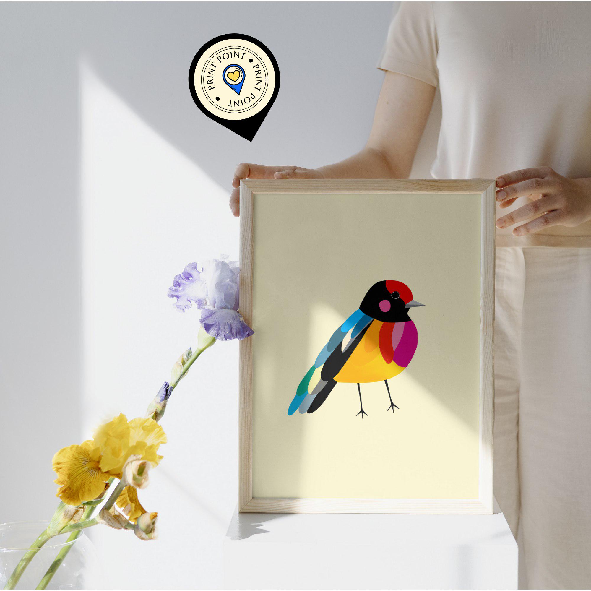 Bird Printable Wall Art, Bird Poster, Bird Lover Gift, Colorful Bird ...