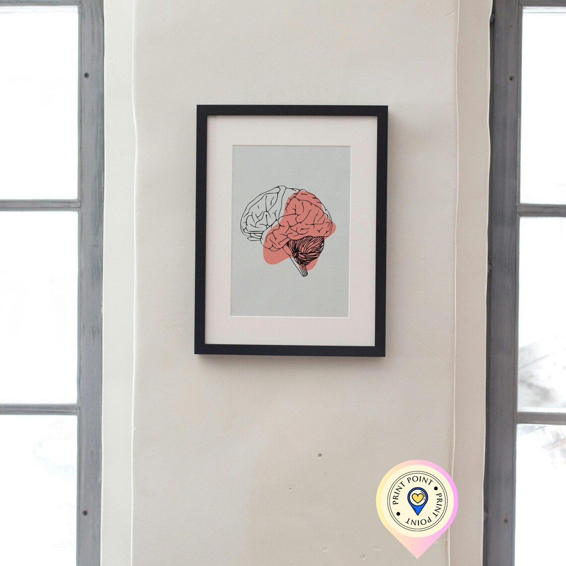 Brain Wall Art, Printable Brain, Neurology, Human Anatomy, Psychiatrist ...