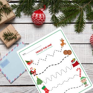 Christmas Line Tracing, Preschool Printables, Activity Sheet Bundle ...