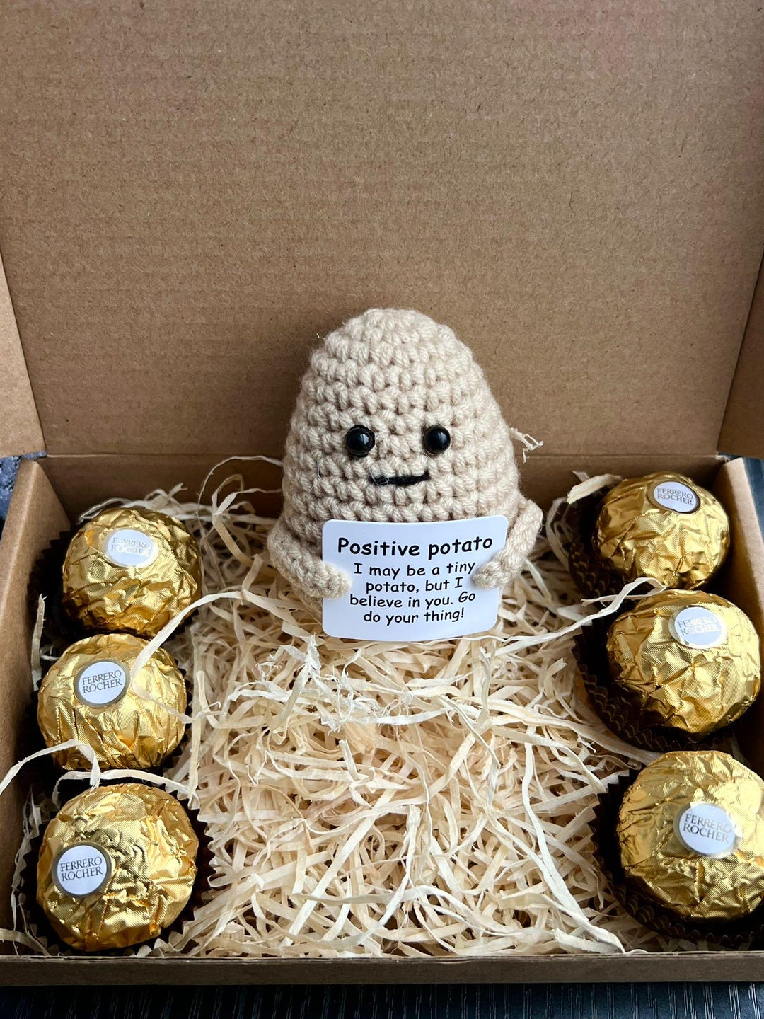 Emotional Support Crochet Positive Potato Best Friend Gift Breakup Gift ...