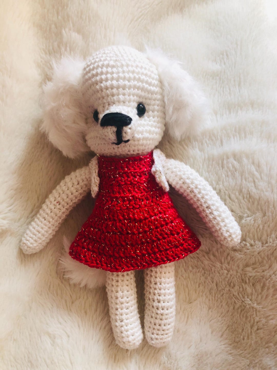 Crocheted Poodle Dog. Finished Product. Great for Christmas, Birthday ...