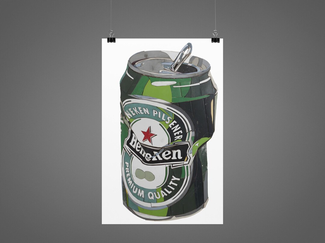 Retro Heineken Beer Can Pop Art Print - Bar Man Cave Decor - Etsy