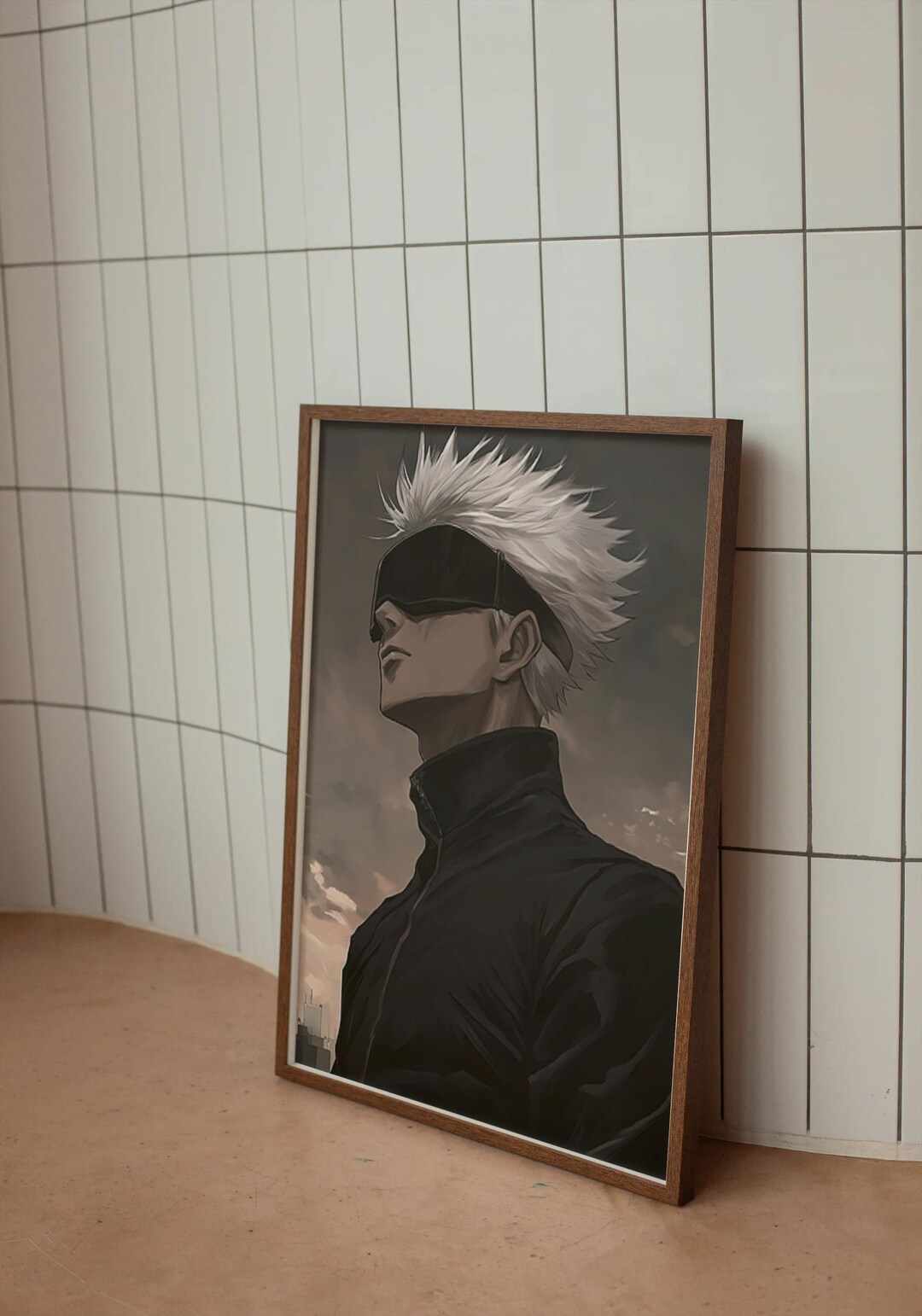 Satoru Gojo Epic Stance Jujutsu Kaisen Poster - Mysteriöser Zauberer im ...