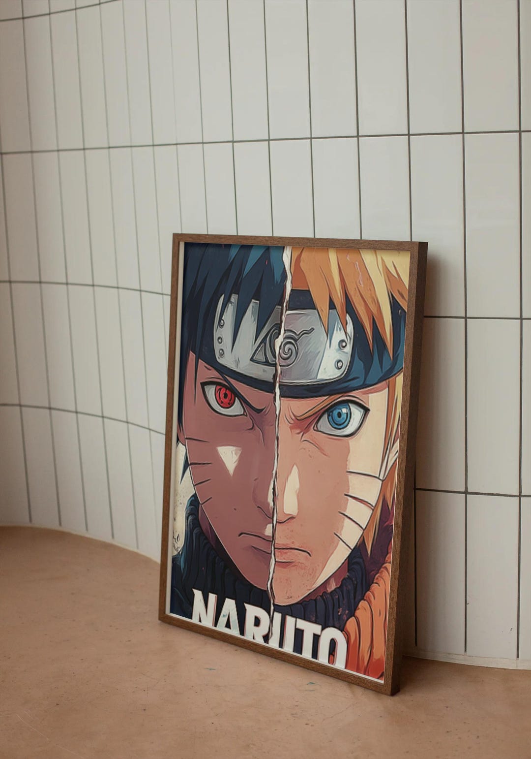 Naruto and Sasuke Split Portrait - Rivalry and Friendship Visualized ...