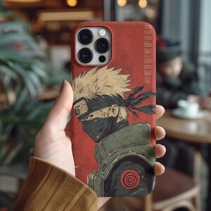 Kakashi Hatake Vintage Phone Case Retro Anime Design With Red ...