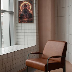 Demon Slayer Poster - Tanjiro Kamado Meditating With Flame Ring ...