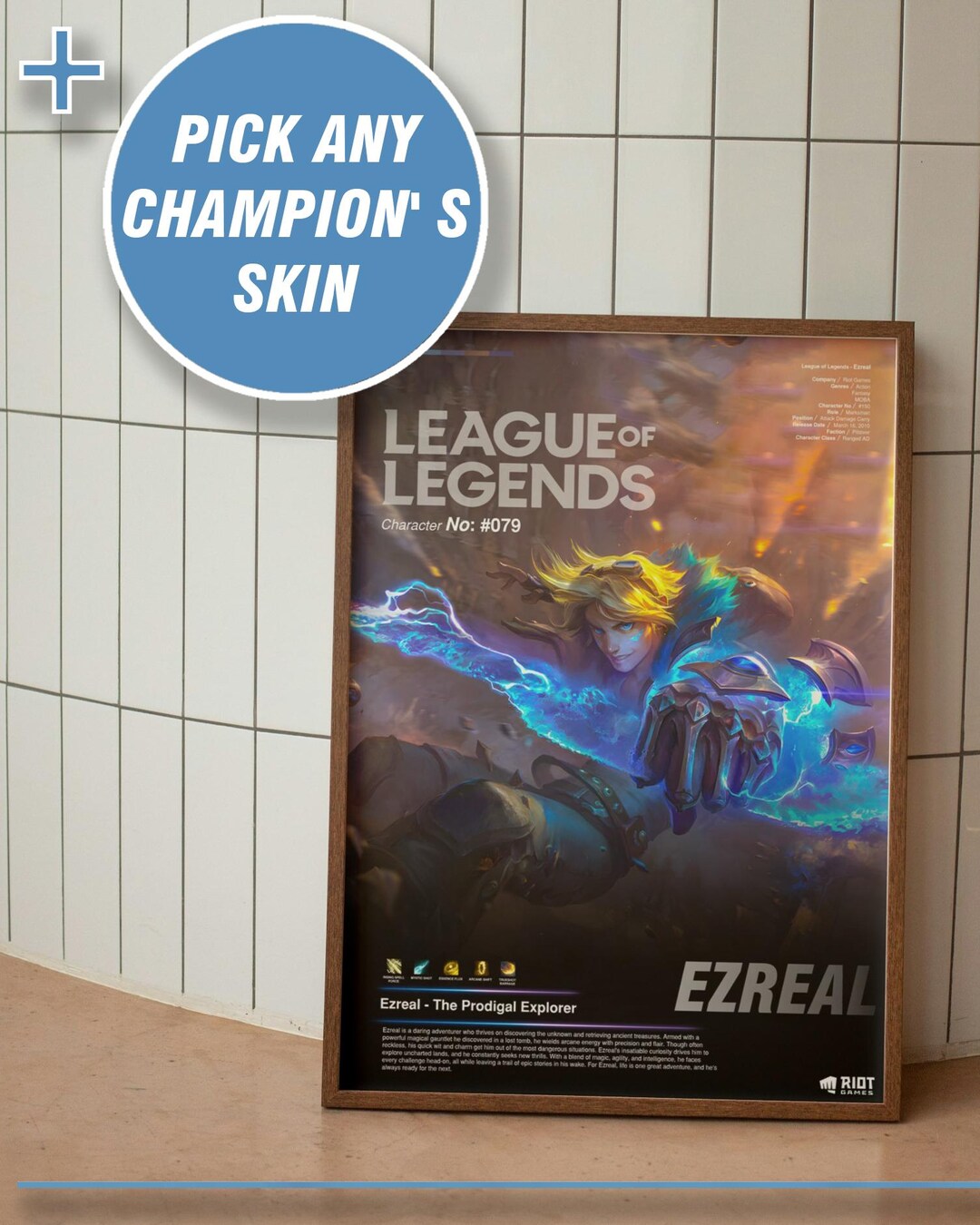 League of Legends Ezreal Poster - Ezreal Character No #079 - League of ...
