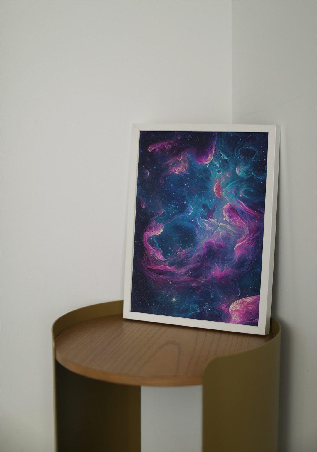 Cosmic Nebula Dreams Poster: Pink & Blue Galactic Artwork - Etsy