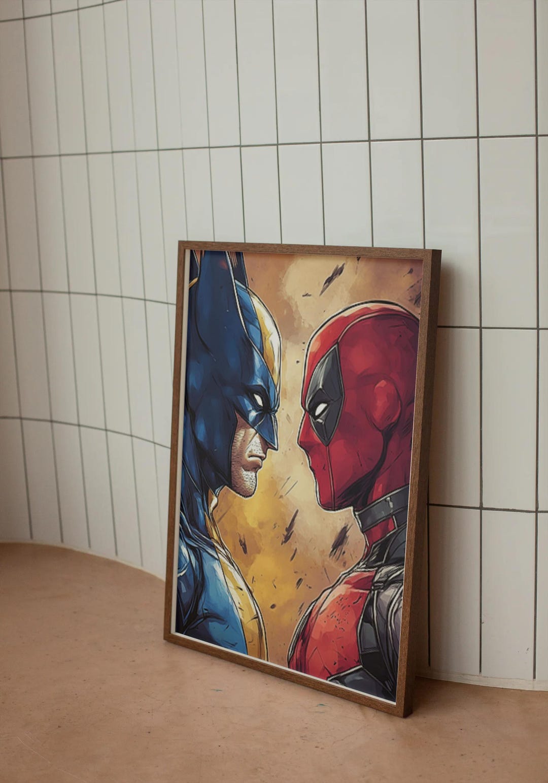 Wolverine Vs. Deadpool Poster Wall Art Legendary Battle Between Two ...