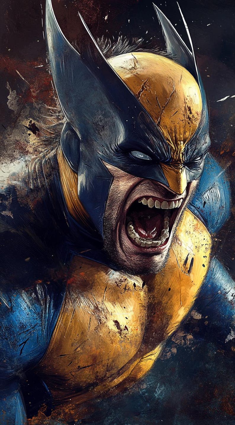 Wolverine Poster Wall Art – Fierce and Rugged Representation of the X ...