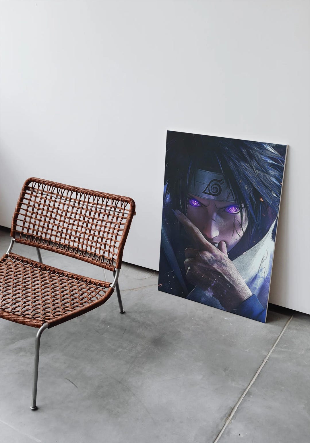 Sasuke Uchiha Anime Poster - Digital Art Print of Powerful Sharingan ...