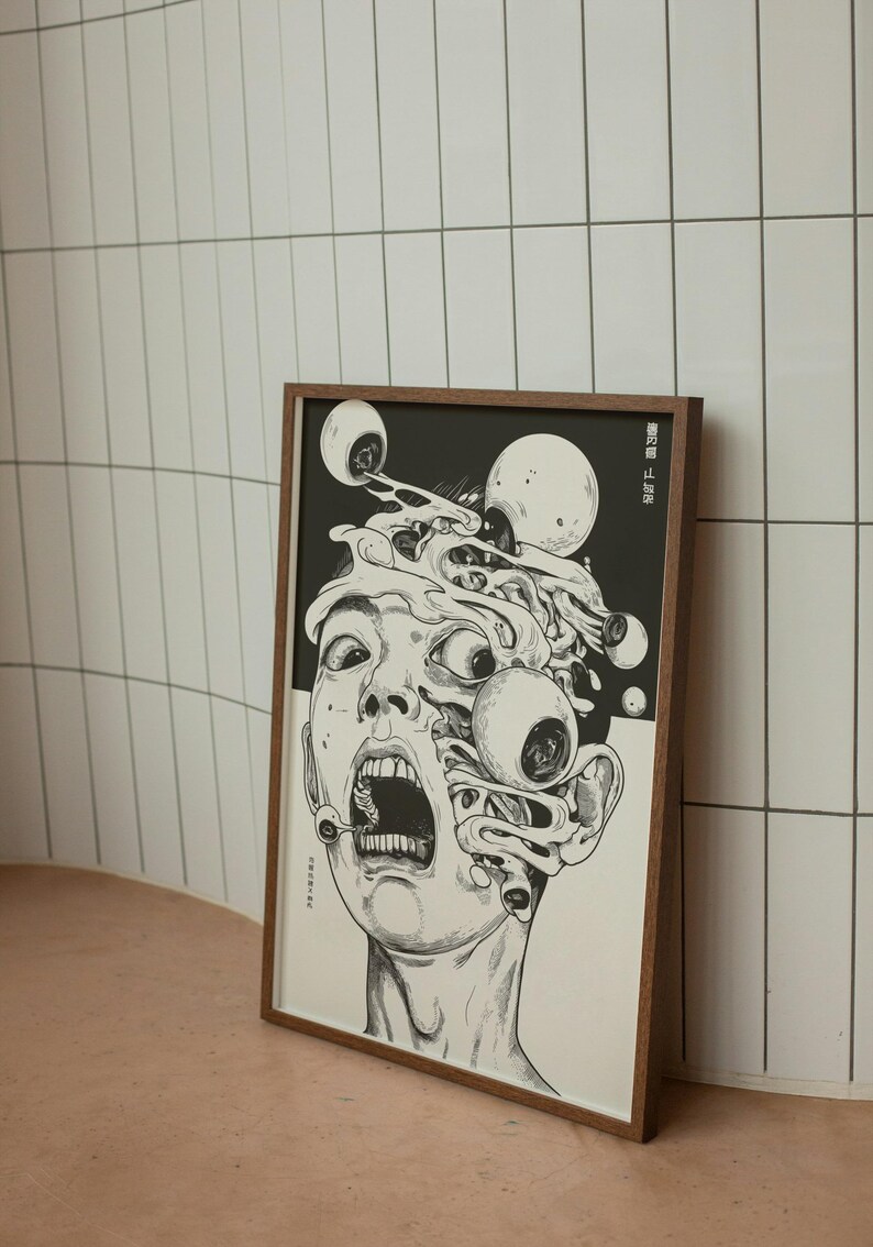 Macabre Horror Art Poster: Surreal Psychedelic Illustration - Etsy