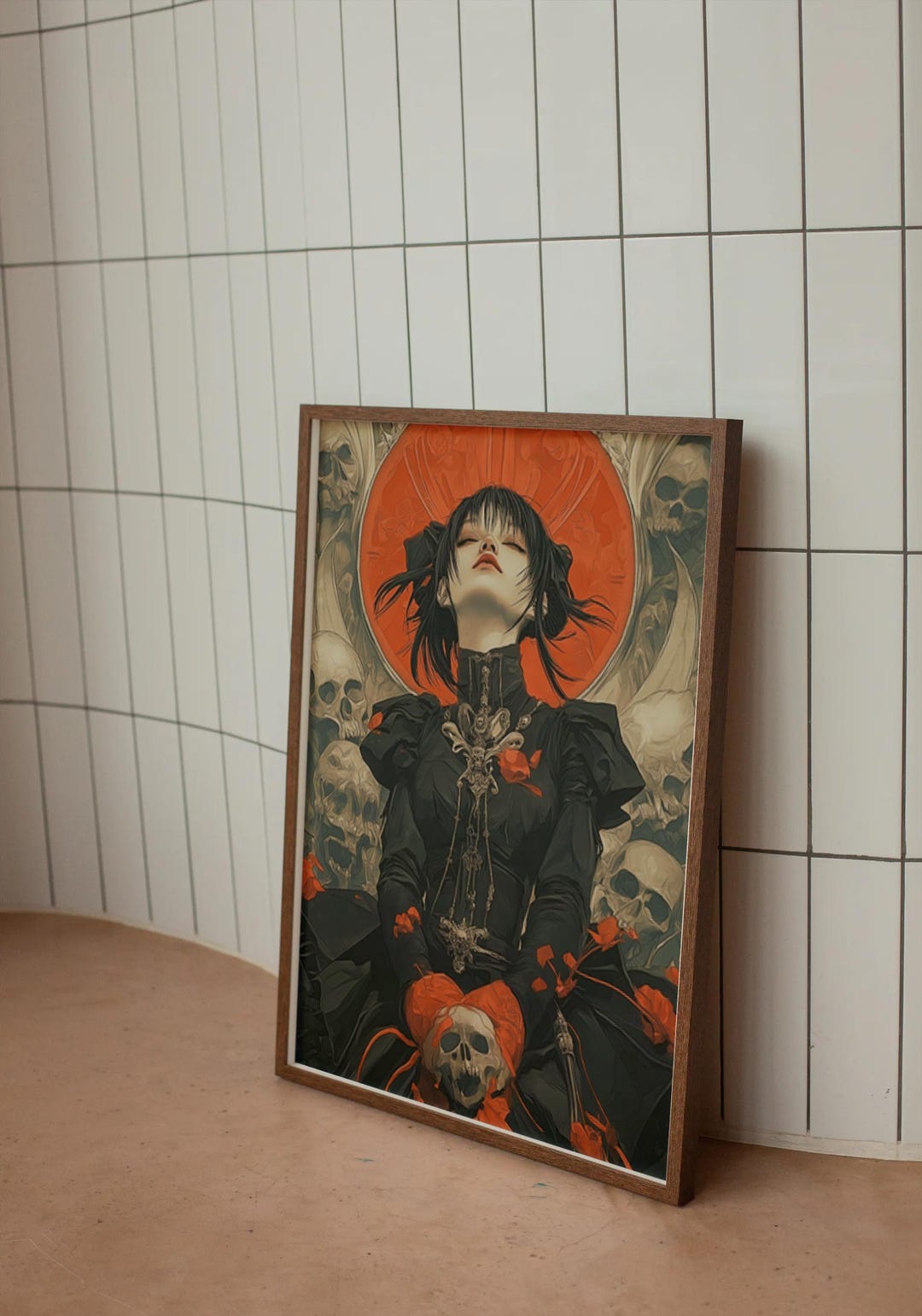 Gothic Priestess Skull Poster: Dark Fantasy Wall Art - Etsy