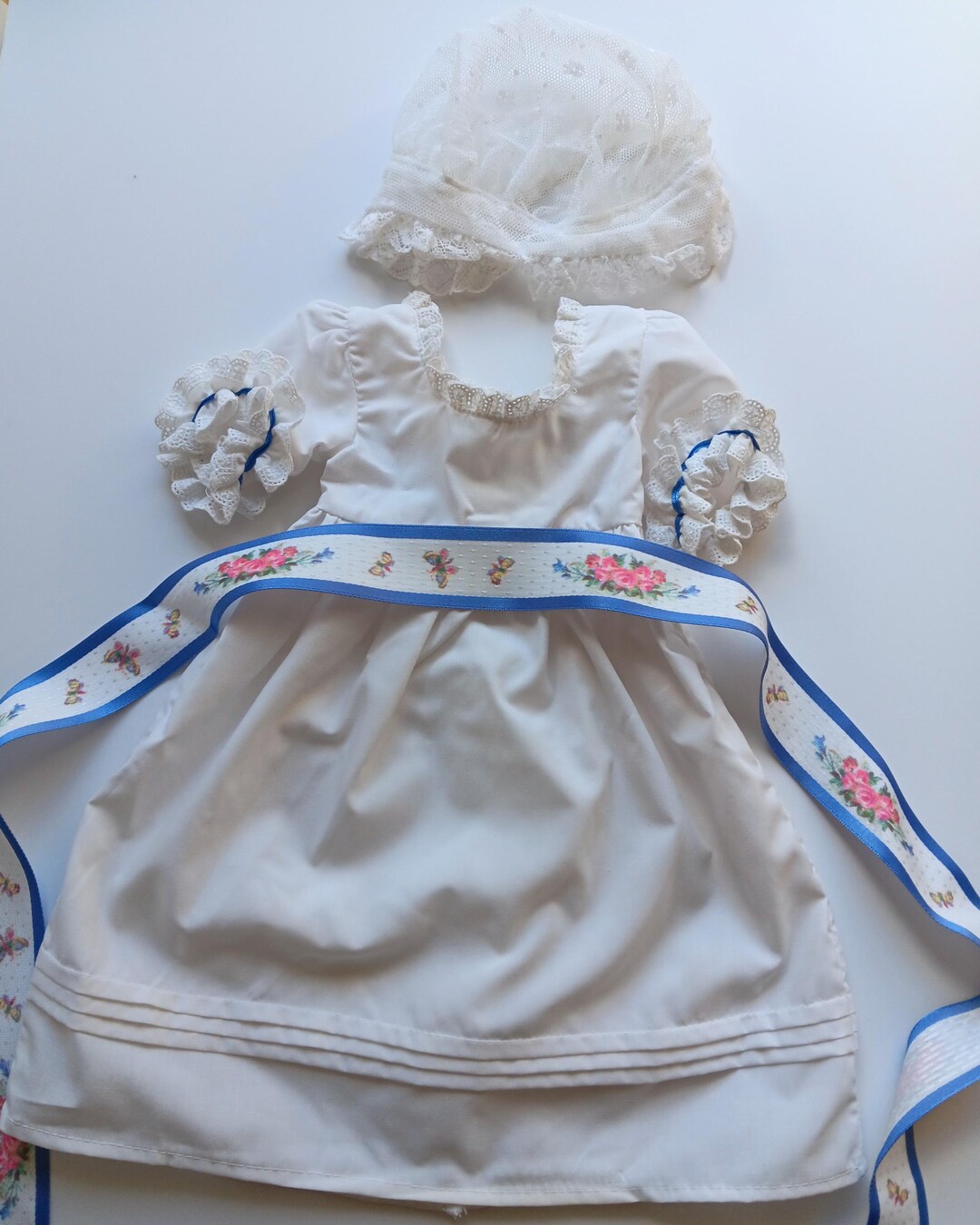 Vintage Felicity Summer Gown, Lace Cap, Sash – American Girl Doll ...