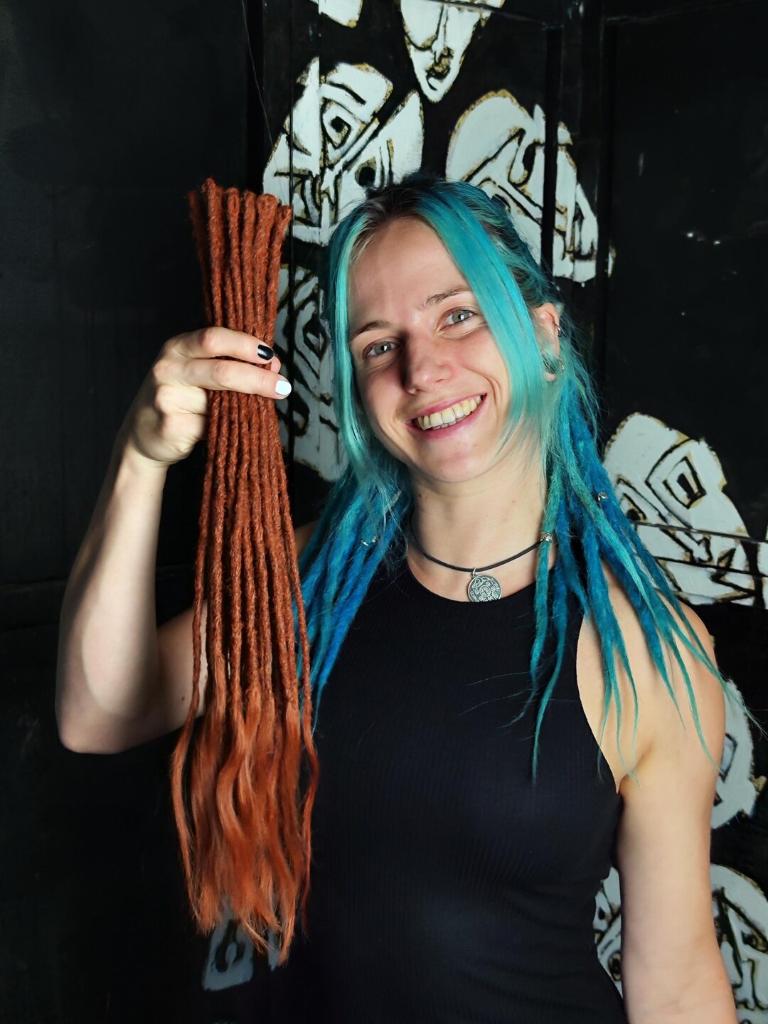 10 Pieces Dreadlock Dread Extensions Single Ended for Braiding Color ...