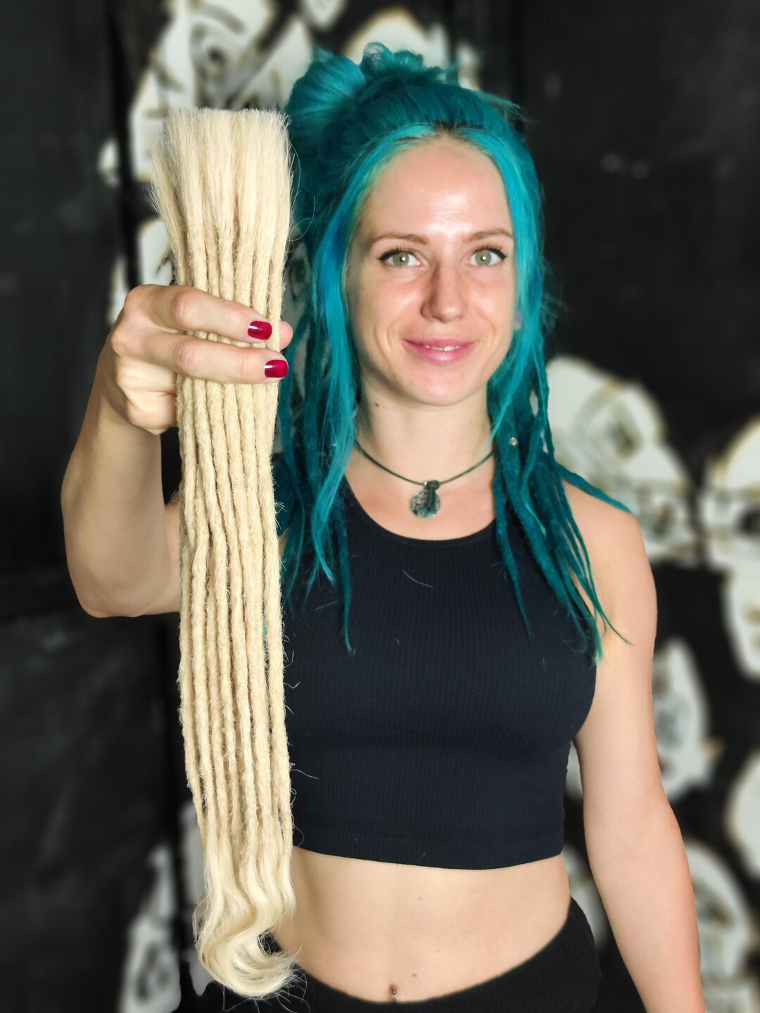 10 Pieces Dreadlock Dread Extensions Color Light Blonde Real Hair ...