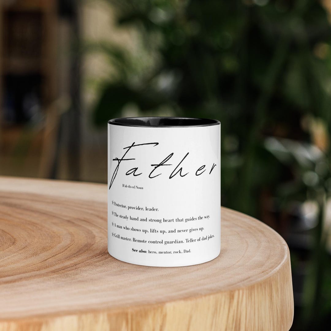 Father Definition Mug – Funny Dad Coffee Cup, “provider. Protector ...