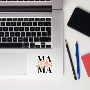Mama Floral Sticker – Vinyl Sticker for Moms – Pink Flower Mama Decal ...
